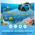 Dry Snorkel Set,Panoramic Wide View Anti-Fog Scuba Diving Mask ...