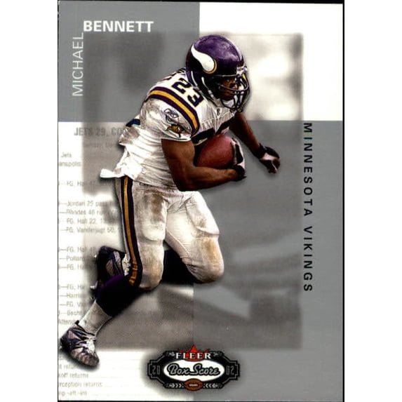 2002 Fleer Box Score #114 Michael Bennett NFL Football Trading Card ...