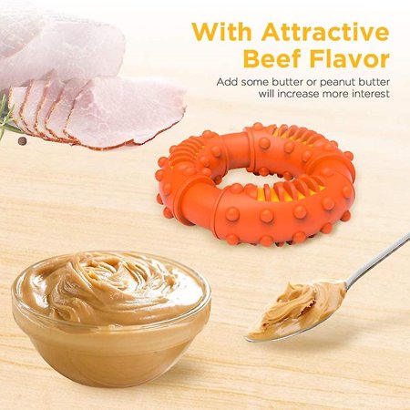 Bite And Wear Resistant Rubber Dog Teeth Ring (orange)Bite And Wear ...