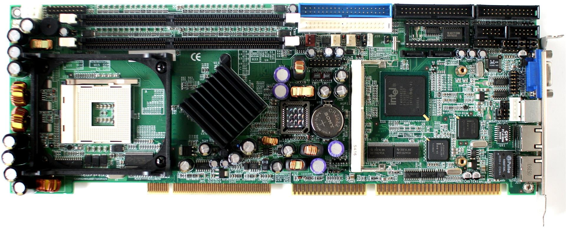 SINGLE BOARD COMPUTER ISA/PCI, SKT 478 2XLAN/VIDEO/SATA,CABLES ...