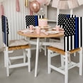 Blue Line American Flag Chair Back Covers Set of 8 White Black Stripes ...