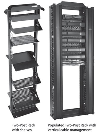 Hoffman Pentair HOF-EDR19FM45U 2 Post Open Frame Racks 7ft 45u Bk ...