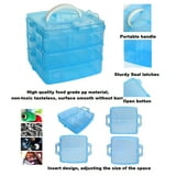 3-Tier Transparent Stackable Adjustable Compartment Slot Plastic Craft ...