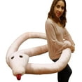 American Made Giant Stuffed Snake 18 Feet Long Soft Pink Big Plush ...