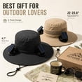 2 Pack Solar Fan Hat, Wide Brim Sun Hat for Men and Women, UPF 50 ...