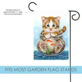 Toland Home Garden Cat Trap Kitty Cat Flag Double Sided 12x18 Inch ...