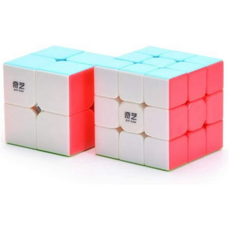 ZHENGBOS Bundle QY Toys 3x3 Stickerless with 2x2 Speed Cube Speed Cube ...