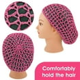 NOGIS 3 Pieces Mesh Crochet Hair Net Rayon Knit Snood Hat Thick Short ...