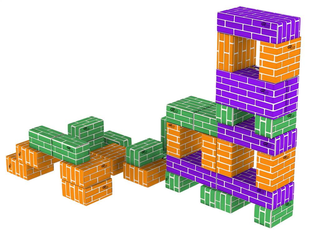 30-Pc Cardboard Building Block - Walmart.com