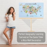 Mr. Pen- Laminated Classroom USA Map for Kids Learning, 24.6”x 14.5 ...