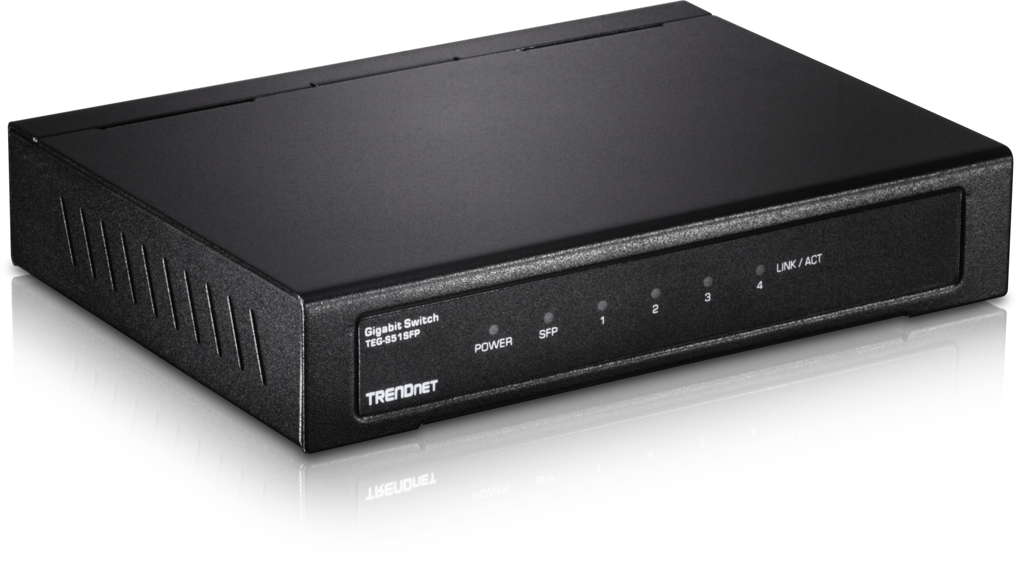 TRENDnet TEG-S51SFP Rear port 4-Port Gigabit Switch with SFP Slot ...