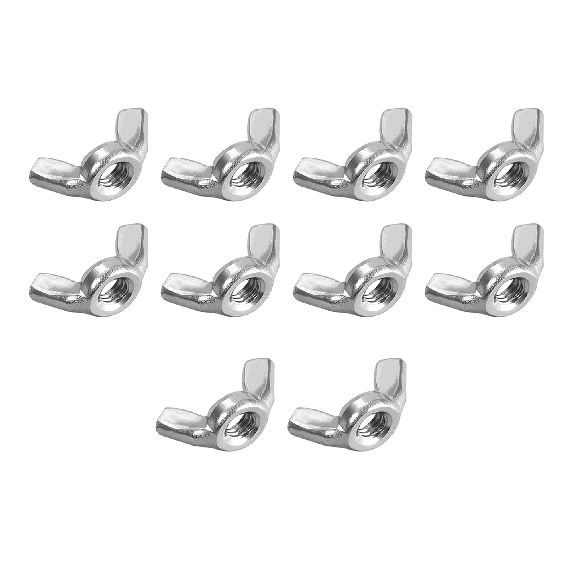 M6 Wing Nuts, Stainless Steel 201 Hand Twist Tighten Ear Butterfly Nut ...