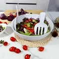 TP 12" Melamine Large Salad Bowl Set with Fork and Spoon, Mixing Bowl ...