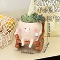 AOOOWER Resin Fleshy Plant Pot Rocking Chair Planter Plant Flowerpot ...