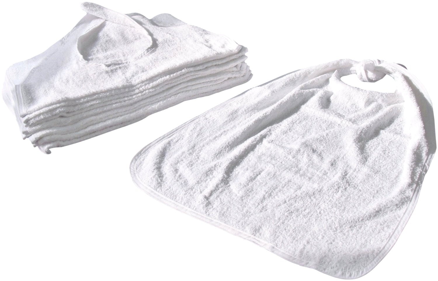 White Adult Bibs with EZ-Tie Closure - 22"x36" / 3-Pack - Walmart.com