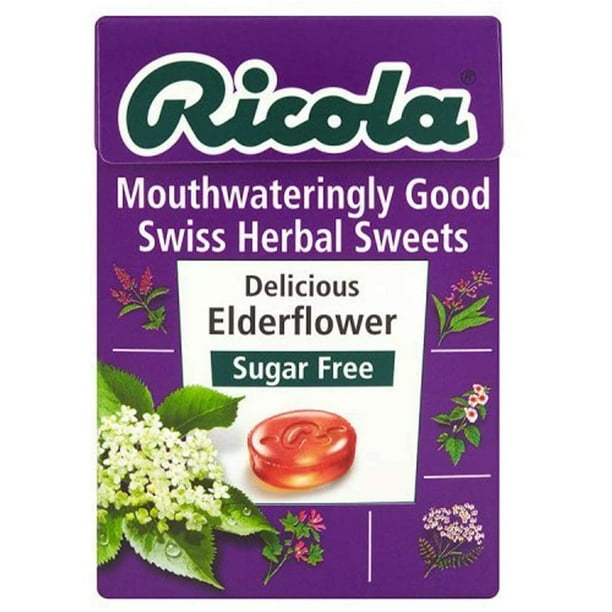 Ricola Delicious Elderflower - Sugar Free Swiss Herbal Sweets 45g - Walmart.com
