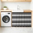 Black Gray Striped Cabinet Curtains 28"W x 35"L,Dustproof Sink Skirt ...