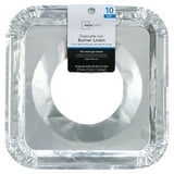 Mainstays Disposable Gas Foil Drip Pan Liners 8.5x8.5 Inches Pack of 10 ...