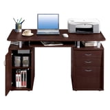 "Ktaxon Brown Computer Desk, Home Office Study Table, 3 Drawers ...