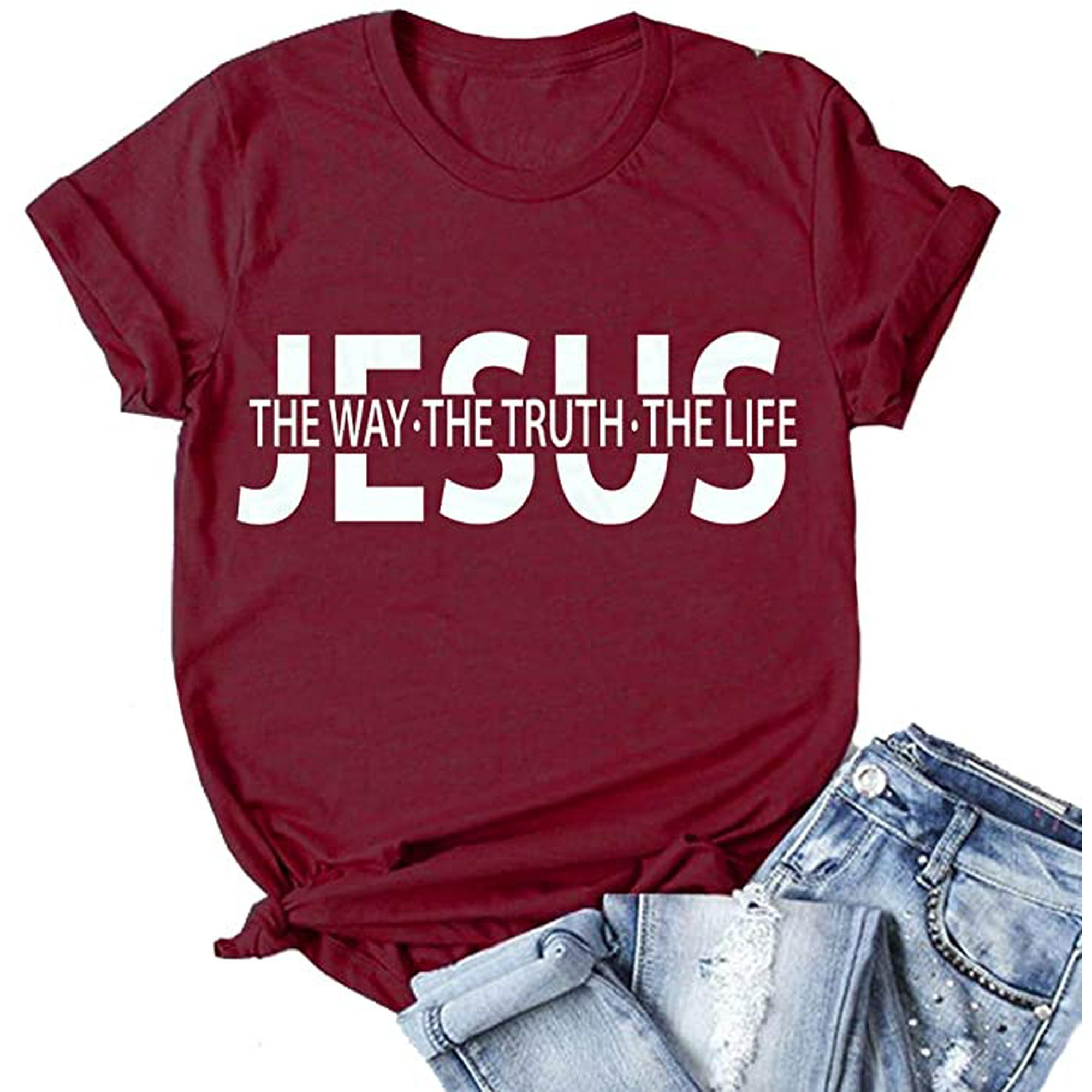 Click here for Yourtops Women Jesus The Truth The Way The Life T-... prices