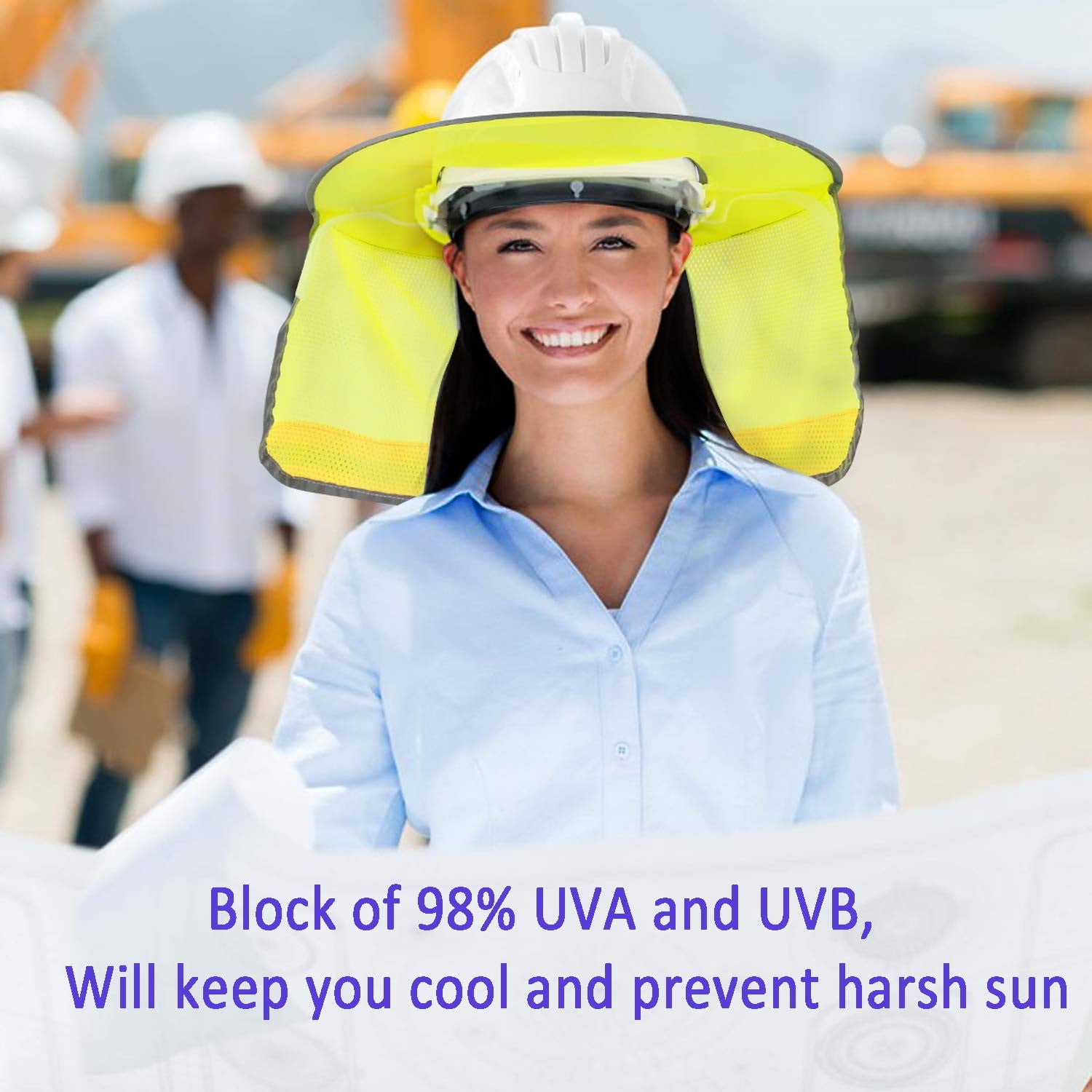 ¡Aprovecha!, Protector solar para casco de seguridad, tela de ...