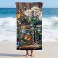 Butterfly Floral 2-in-1 Beach Towel Backpack,Quick Dry Beach Towel ...