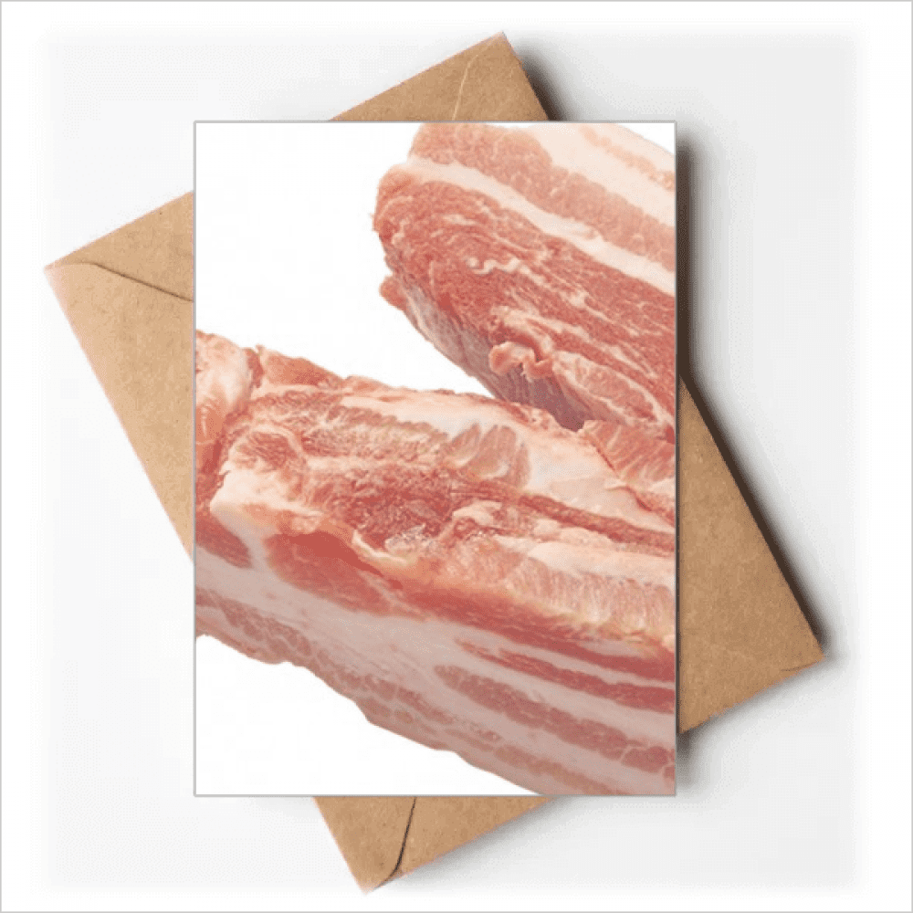 Fat Pork Raw Meat Food Texture Greeting Cards You are Invited ...