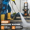 Nexpow Electric Pressure Washer, 4000 PSI Max 2.6 GPM, 30 ft Hose, 4 Nozzles, Foam Cannon ...