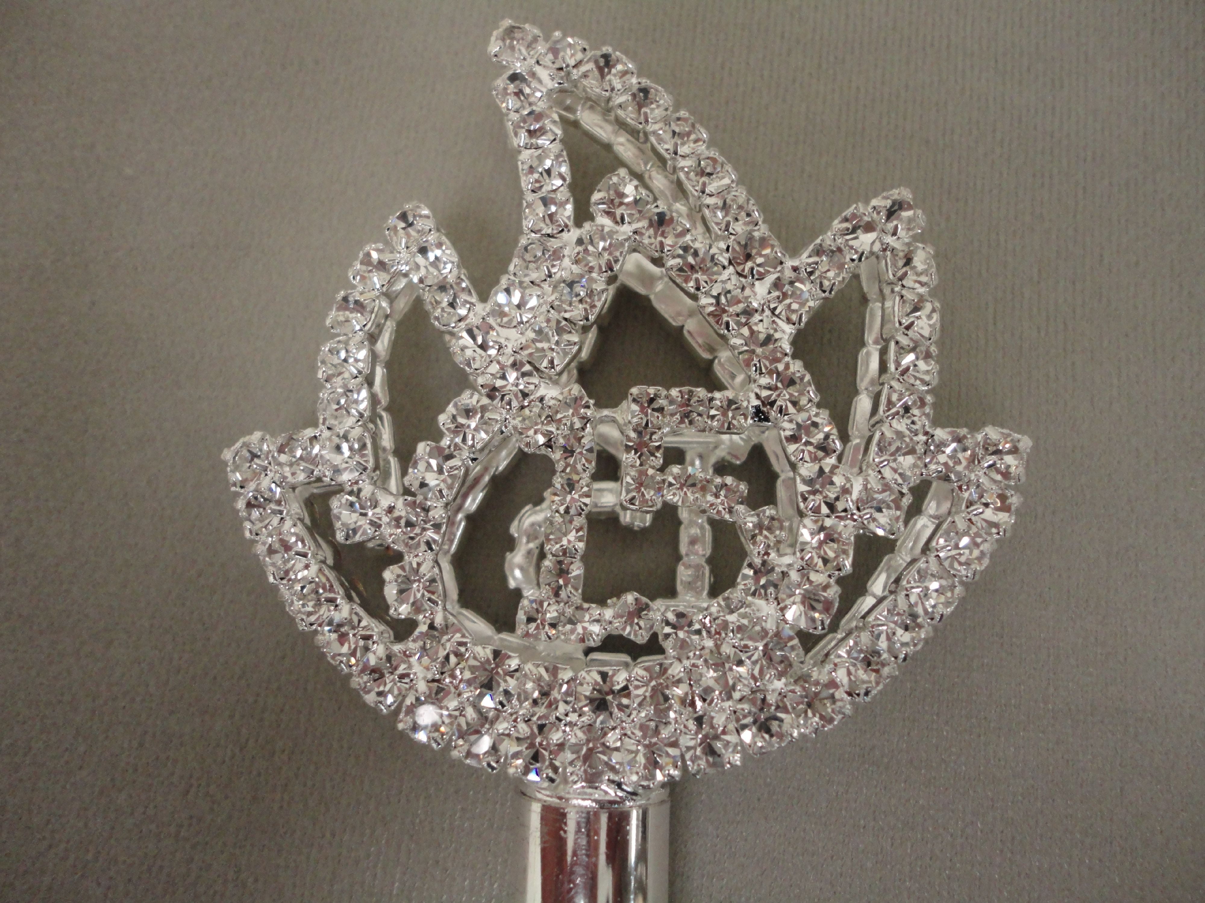Charmed Queen 18" Scepter. Flame of Fire with Rhinestone #15 Inside ...