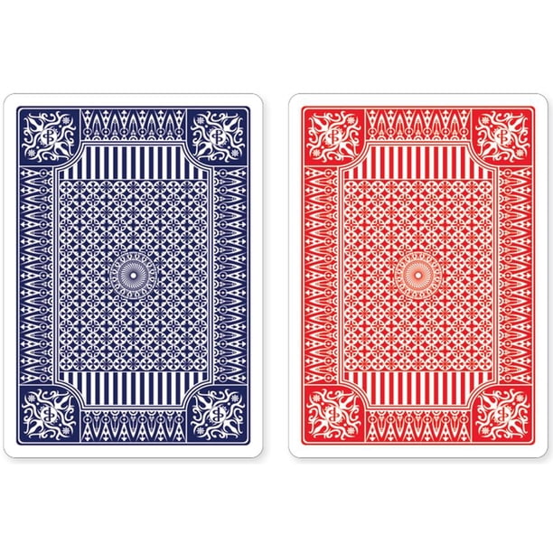 Blue and Red Premium Playing Cards, Two Standard Decks - Walmart.com