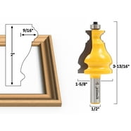3 Bit Glass Door Router Bit Set - Round-Over Bead - 1/2" Shank - Yonico ...