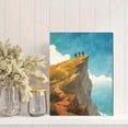Cliff Edge Hiker Landscape Canvas Wall Art Home Decor for Living Room ...