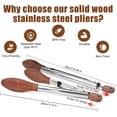 2pcs Cooking Tongs with Wooden Tips - Nonstick Cooking and Salad Tongs ...