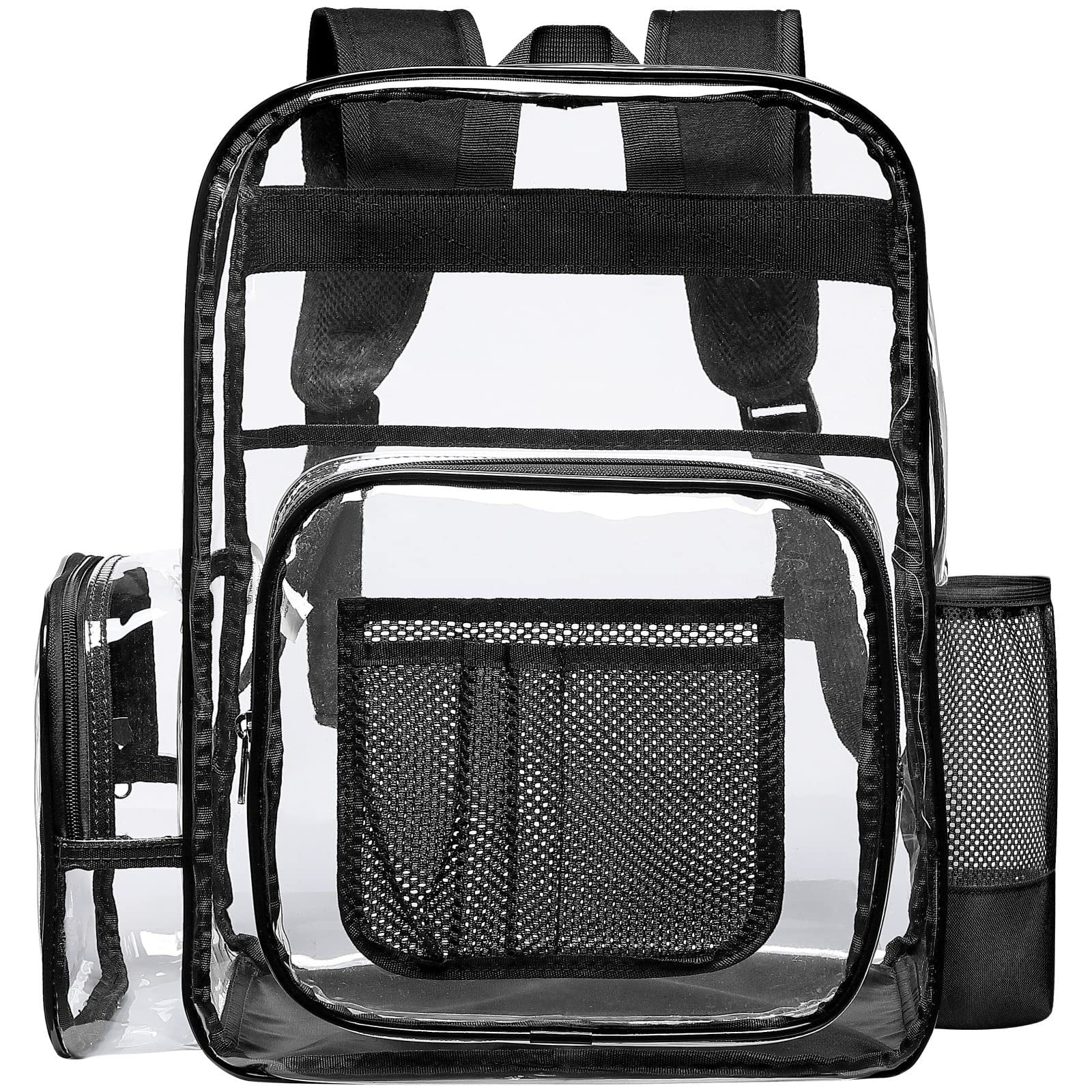 Sanmadrola Large Clear Backpack Heavy Duty Stadium Approved School ...