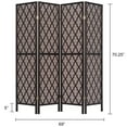 Legacy Decor 4 Panels Screen Room Divider Rattan Cane Webbing Insert ...
