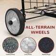 FlexWave Foldable Shopping Cart，Lightweight Utility Trolley，with Wheels ...