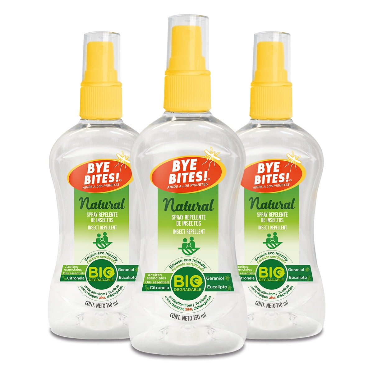 Repelente de insectos y mosquitos BYE BITES Spray Natural Con Geraniol ...