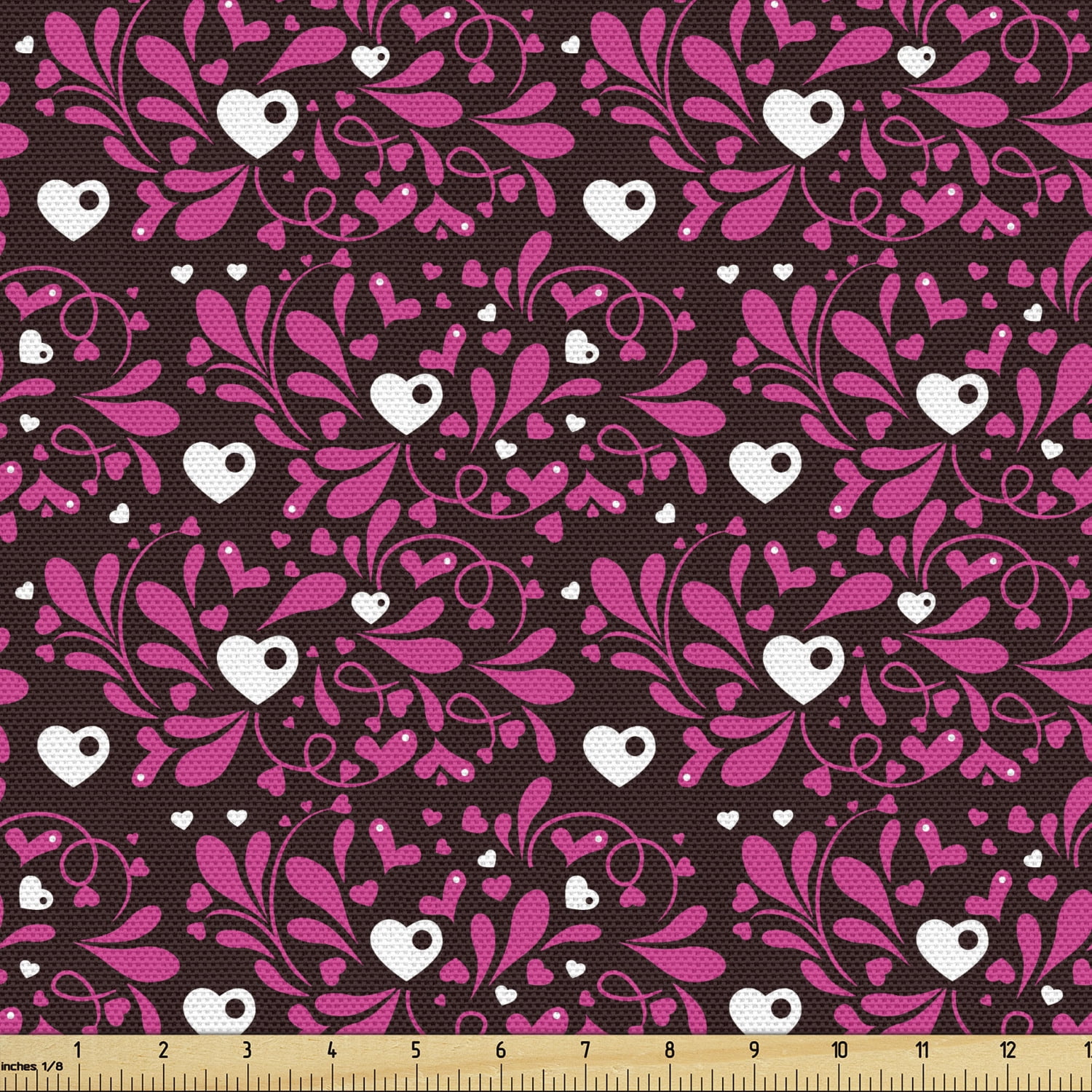 Romantic Fabric by the Yard Upholstery, Abstract Graphical Designed ...