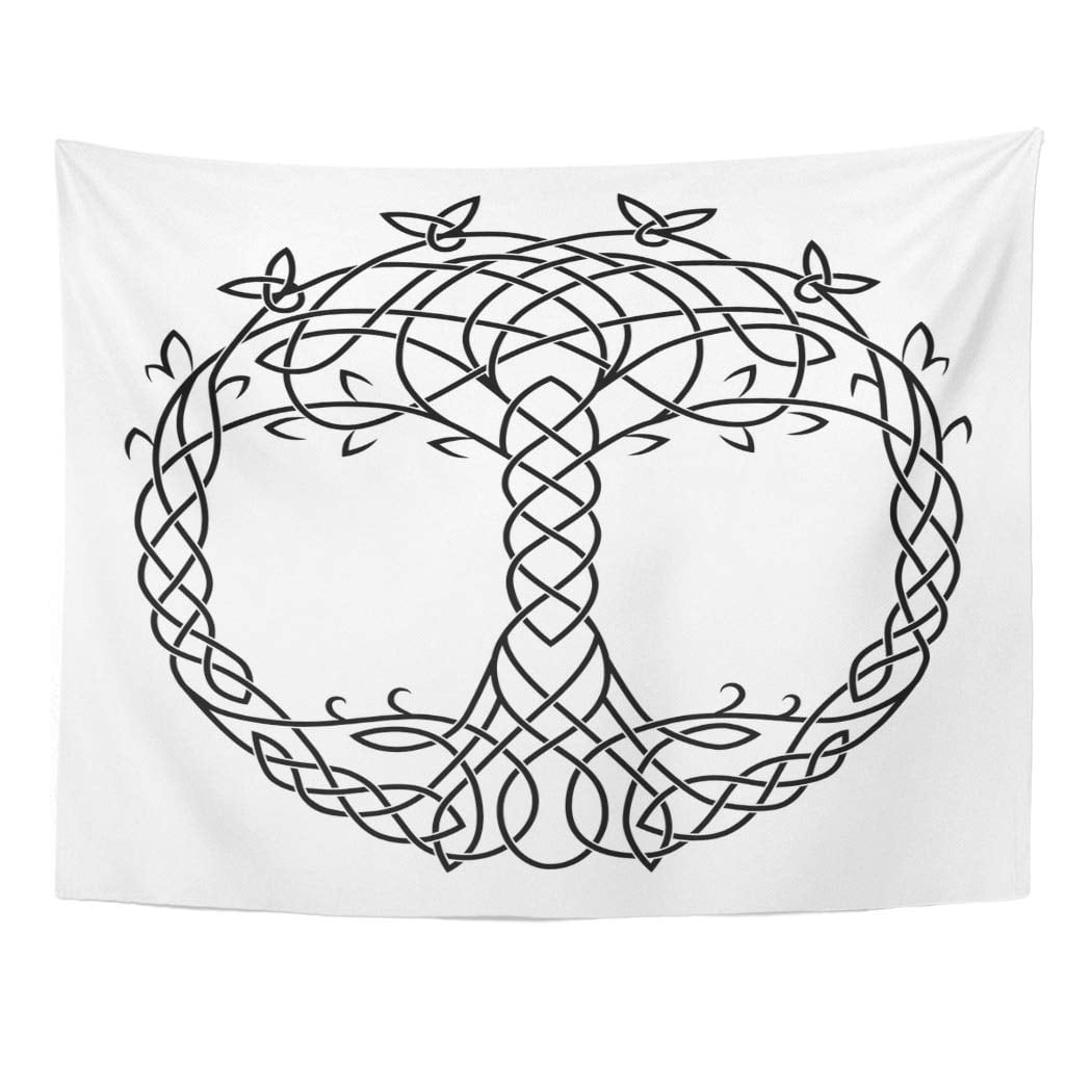 Celtic Tree Of Life Symbol Black And White