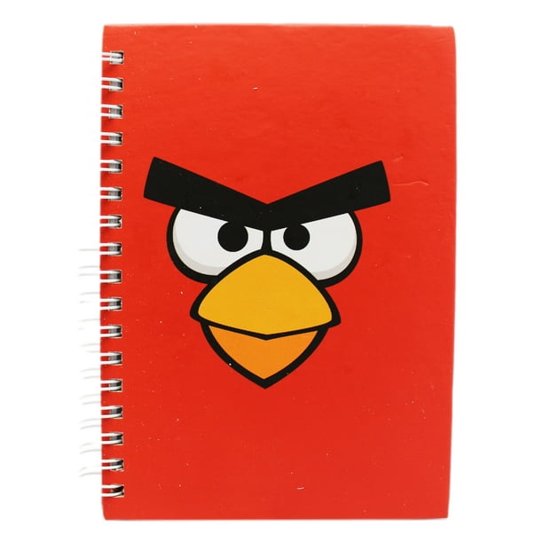 Angry Birds Red Bird Face Cover Small Spiral Notebook (80 Sheets ...