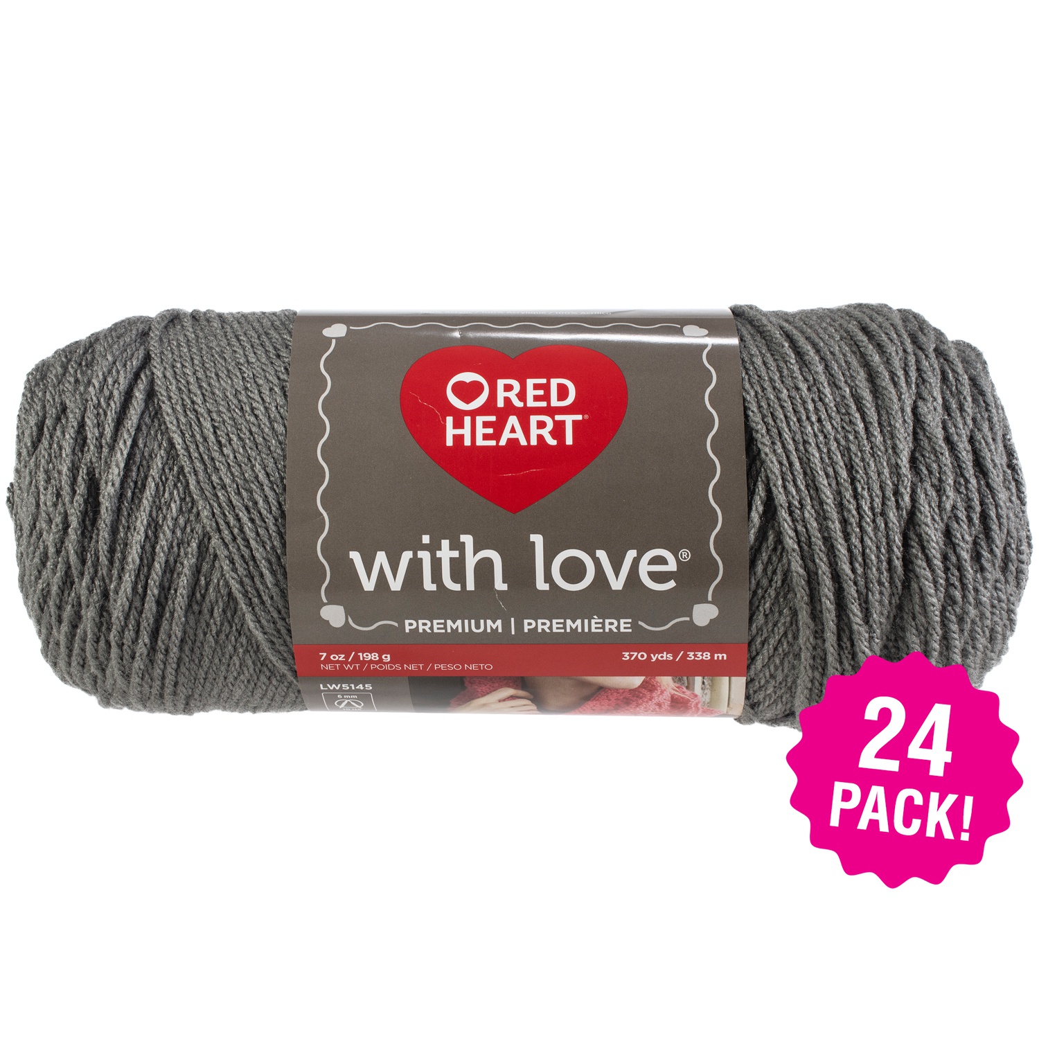 Red Heart With Love Yarn - Pewter, Multipack of 24 - Walmart.com
