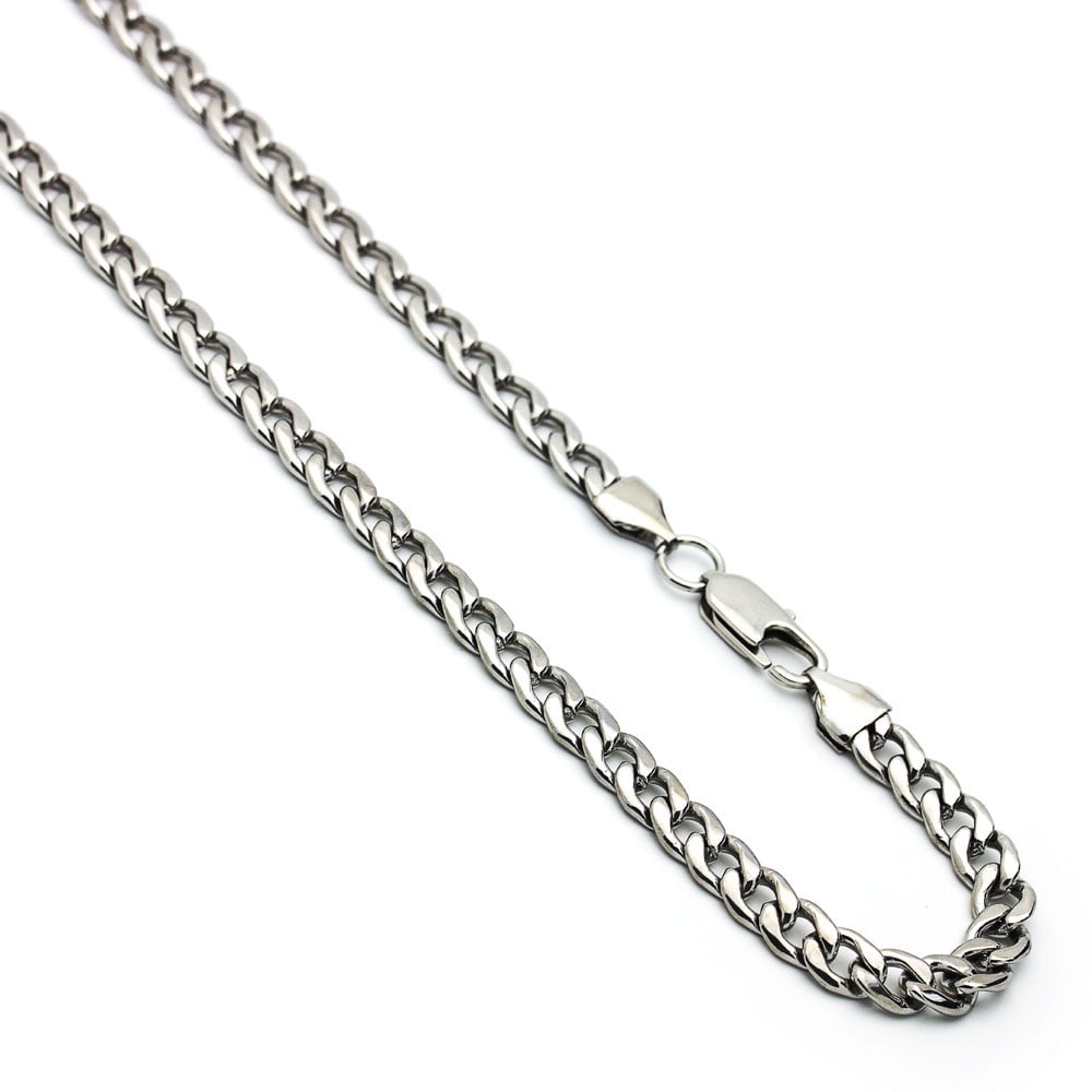 Stainless Steel 7mm Cuban Link Curb Chain Necklaces ( Available 20", 22 ...