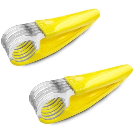 Set of 2 Banana Slicer Food Grade Stainless Steel Banana Cutter with ...