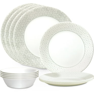 Corelle Red Leaf Stitch 12-piece Dinnerware Set, Corningware Dishes ...