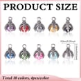 1 Set 40Pcs 10 Colors Resin Imitation Pearl Pendants Round with Dragon ...
