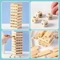 BESTSKY Timber Tower Wood Block Stacking Game,48 Piece Classic Wooden Blocks for Building ...