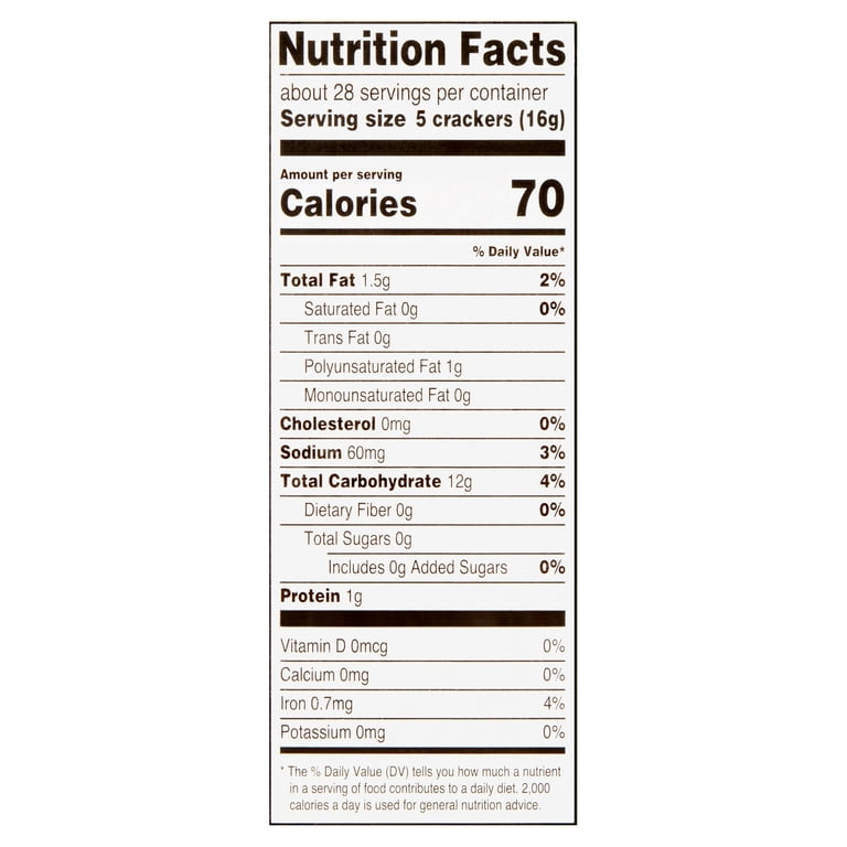 Saltine Crackers Nutrition