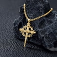 Nail Cross Necklace 925 Sterling Silver/18K Gold Plated/Black Christian ...
