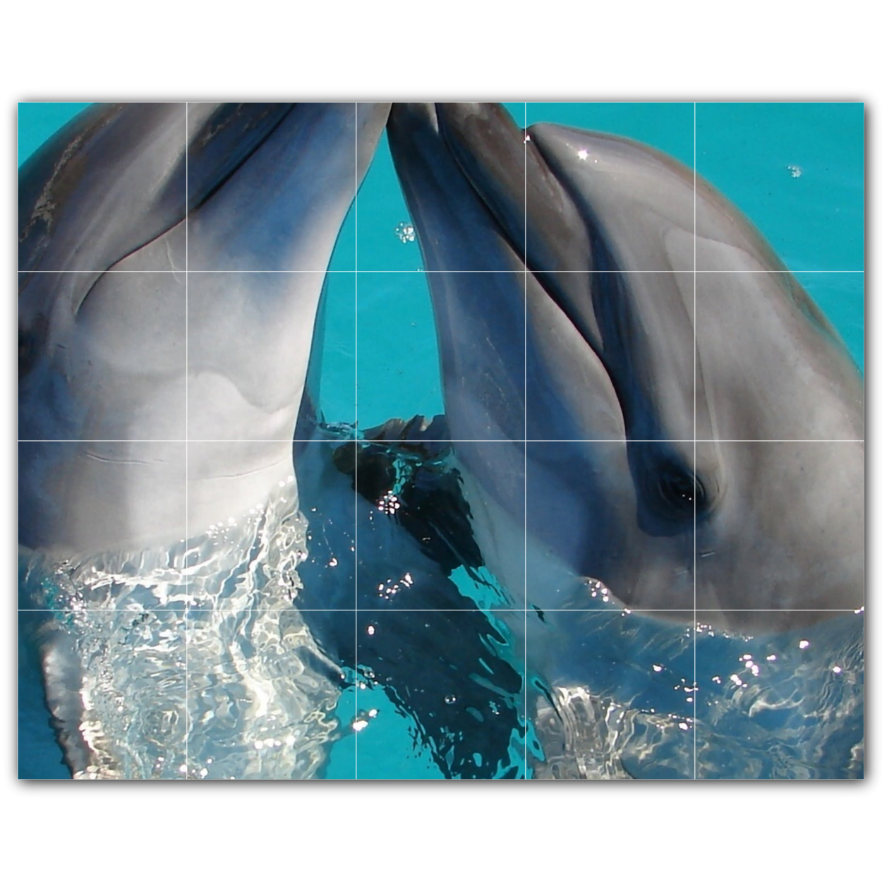 Picture-Tiles.com: Dolphin Ceramic Tile Wall Mural WAL500528-54L. 40"W ...
