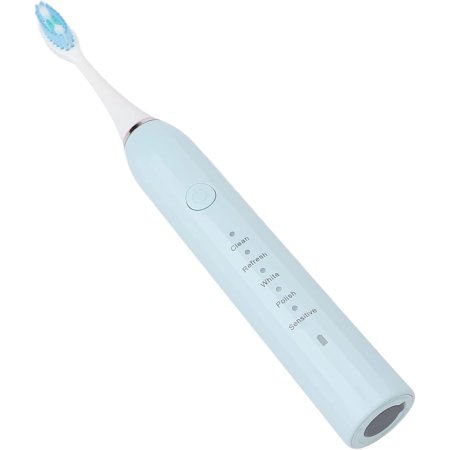Electronic Toothbru h, Blue IPX7 Waterproof 1200mAh Ultra Sonic Motor ...